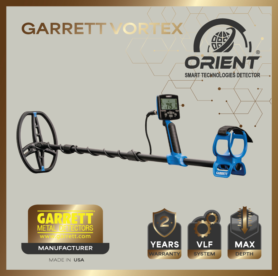Garrett Vortex Metal Detector with MD-MF Technology